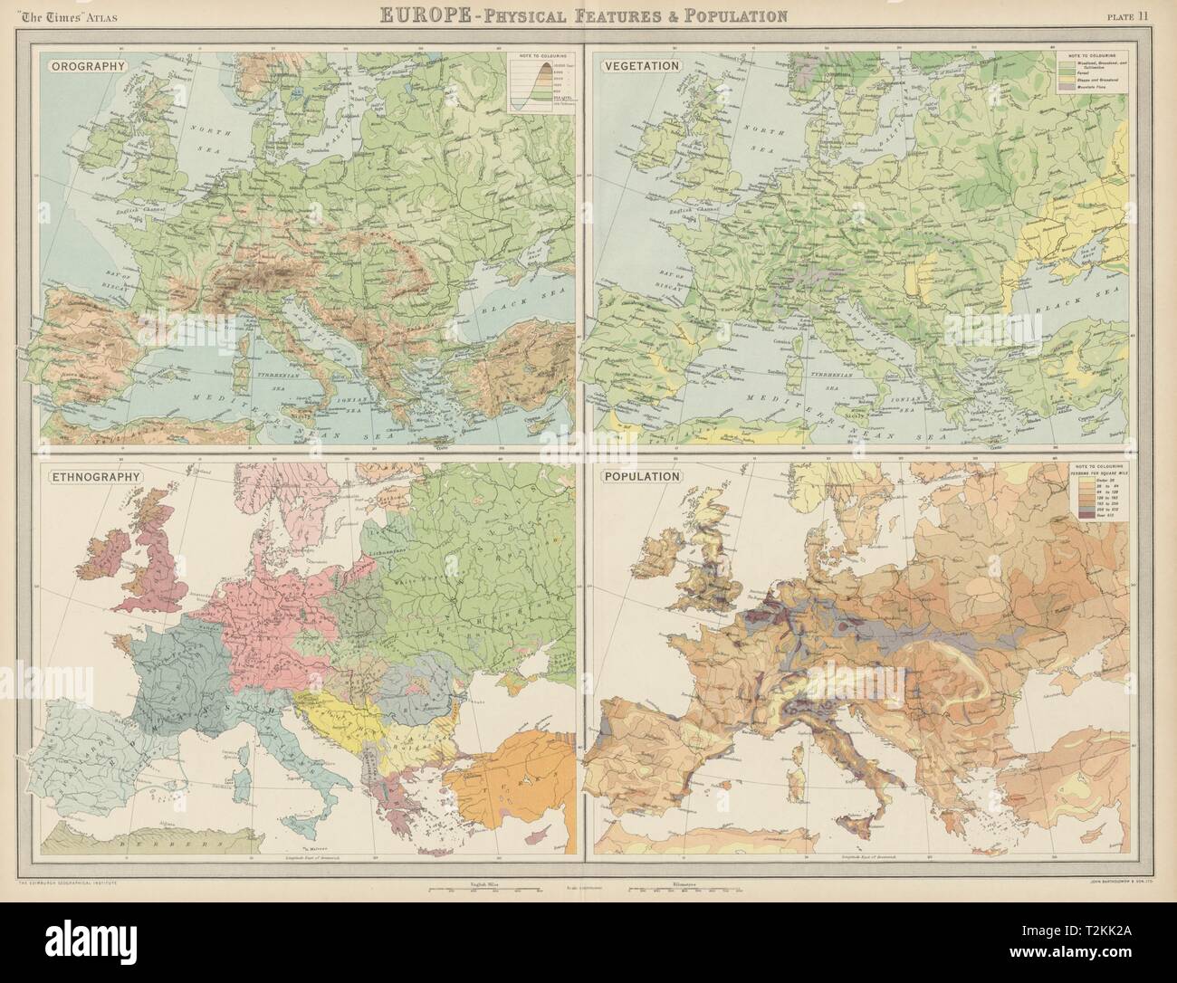 Physical features europe map hi-res stock photography and images - Alamy