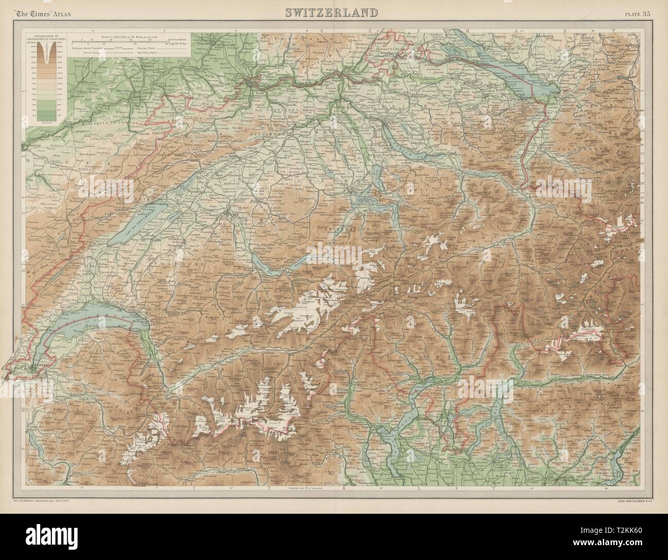 Switzerland relief map hi-res stock photography and images - Alamy