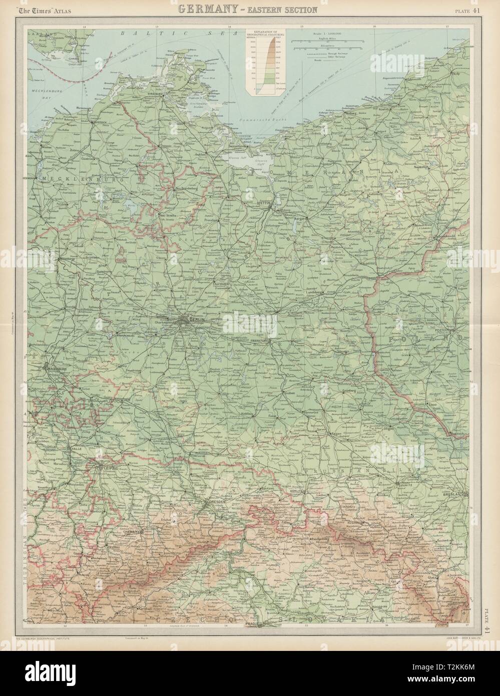 Old silesia map hi-res stock photography and images - Alamy