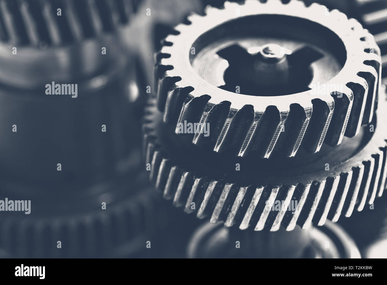 Close-up view of stack of gears Stock Photo - Alamy