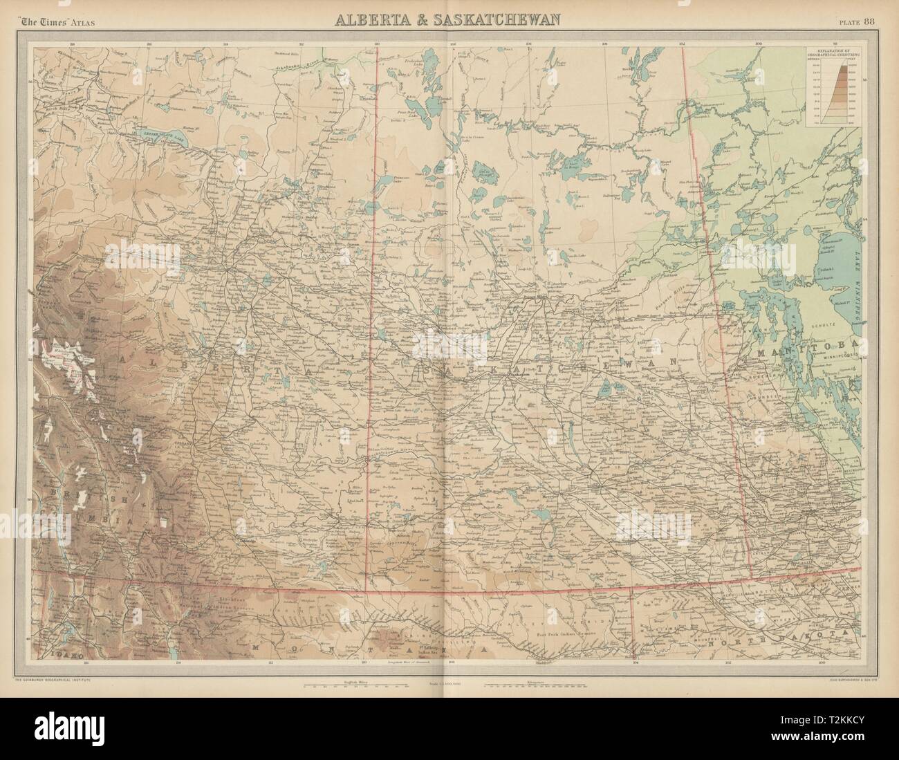 Map canada relief atlas hi-res stock photography and images - Alamy