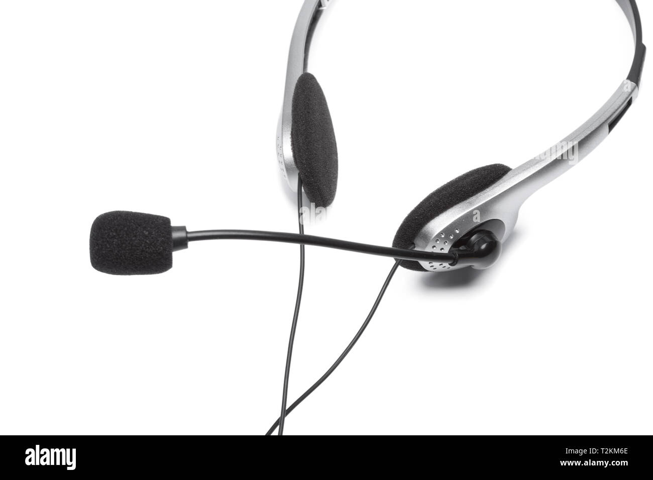 headset with microphone isolated on white Stock Photo - Alamy