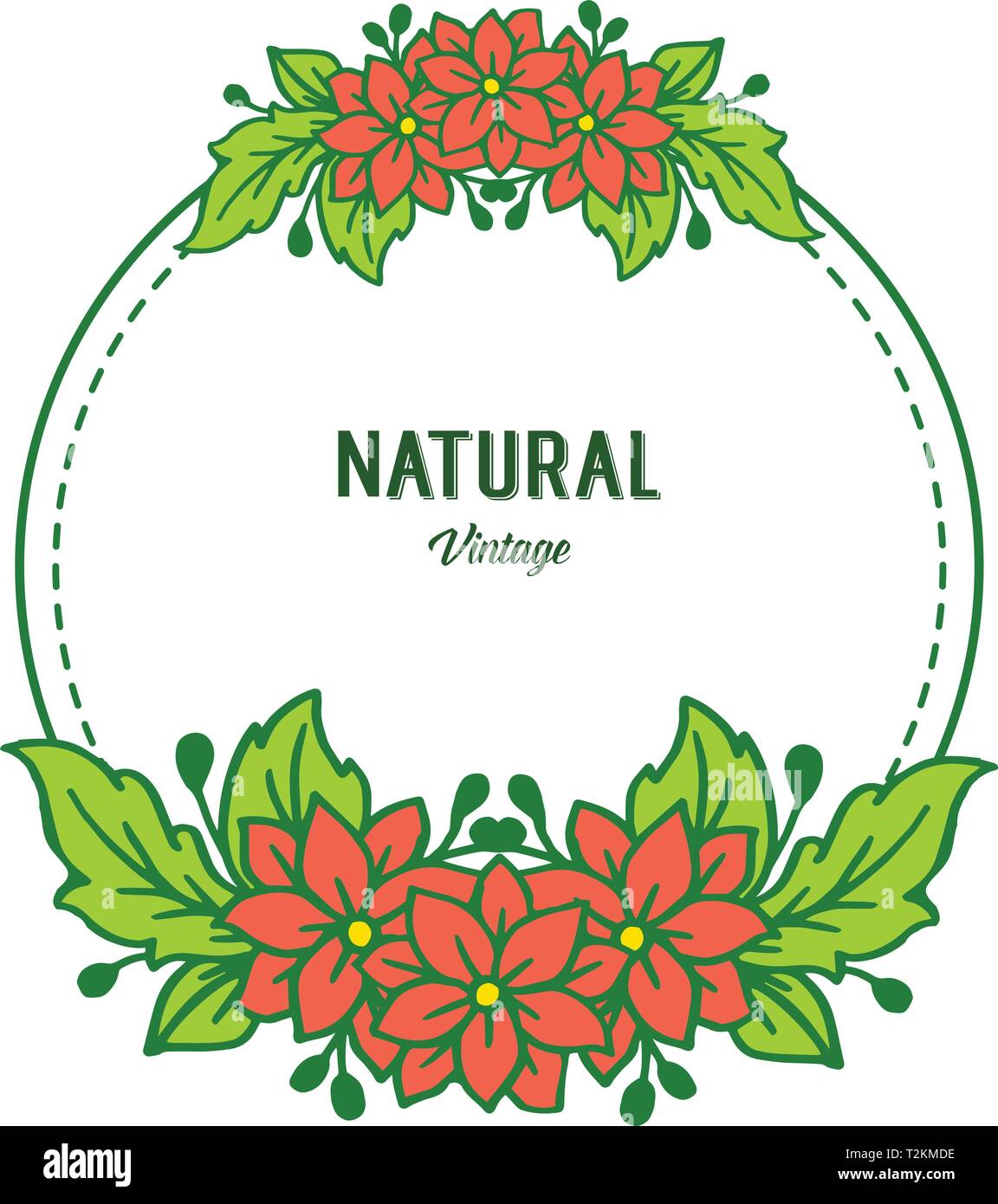 Vector illustration abstract orange flower frame for design natural ...