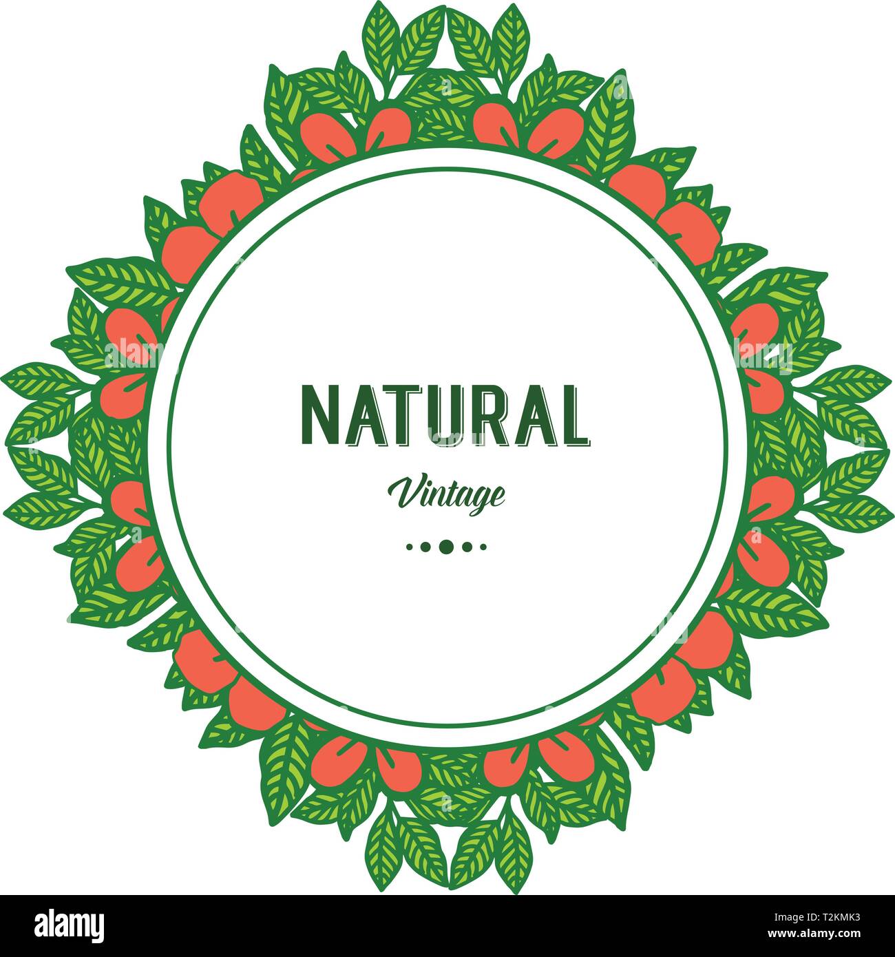 Vector illustration various shape orange flower frame blooms with ...