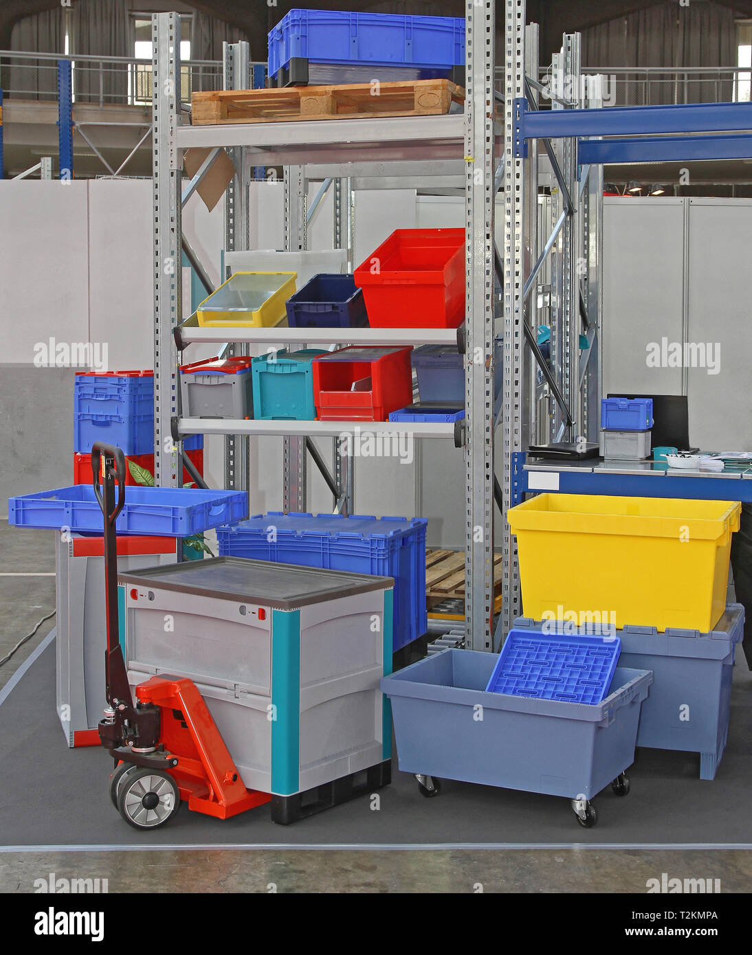 Plastic Crates and Boxes for Shipping Delivery Transport Stock Photo ...