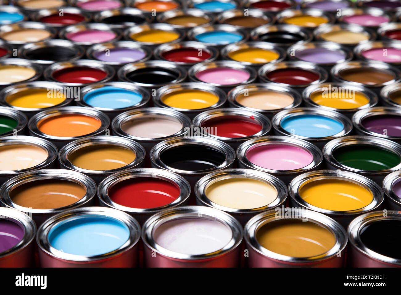Color palette, can, Rainbow colors background Stock Photo - Alamy