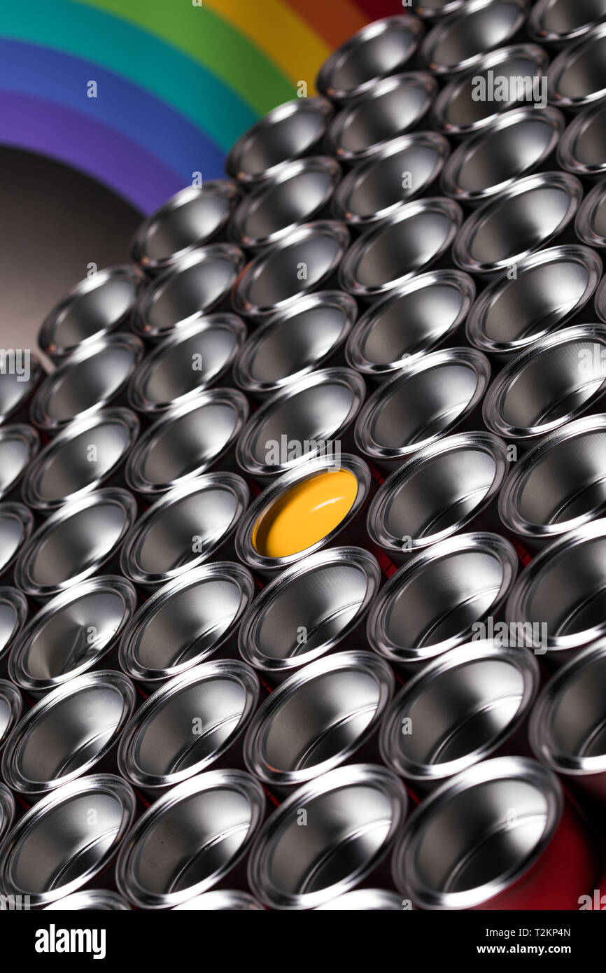 Open cans paint color samples hi-res stock photography and images - Alamy