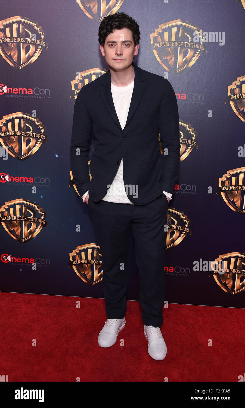 April 2, 2019 - Las Vegas, Nevada, U.S. - Aneurin Barnard arrives for ...