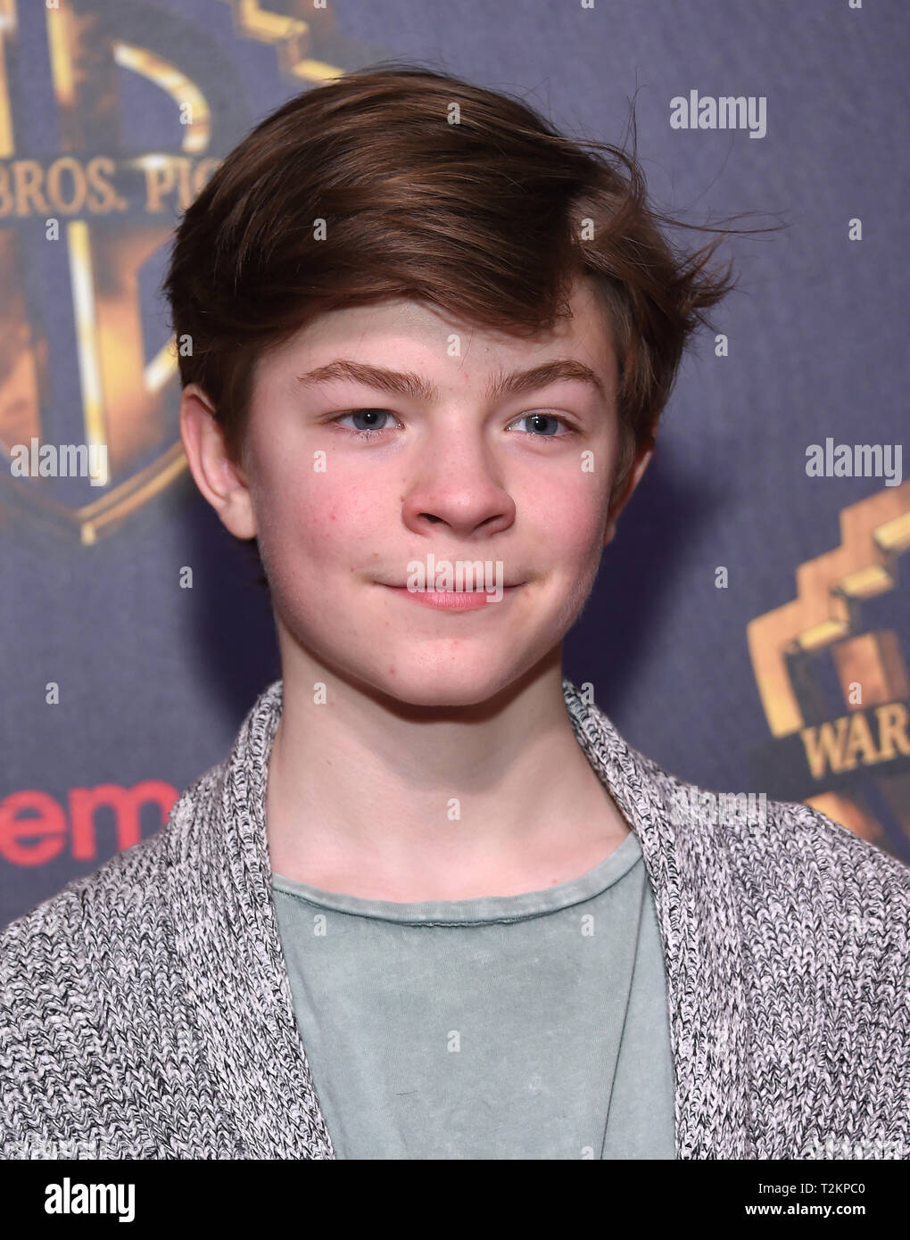 April 2, 2019 - Las Vegas, Nevada, U.S. - Oakes Fegley arrives for the ...