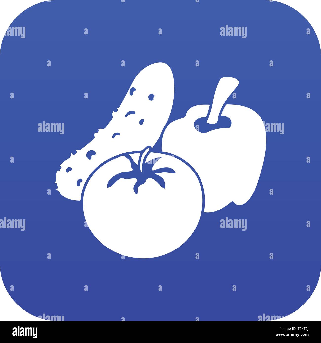 Vegetables food icon blue vector isolated on white background Stock ...