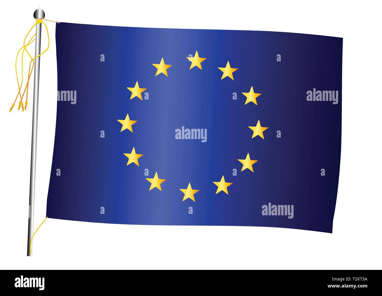 Waving flying european flag Stock Vector Images - Alamy