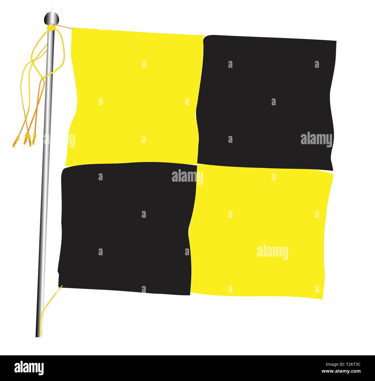 Quarantine flag set against against a white background Stock Vector ...