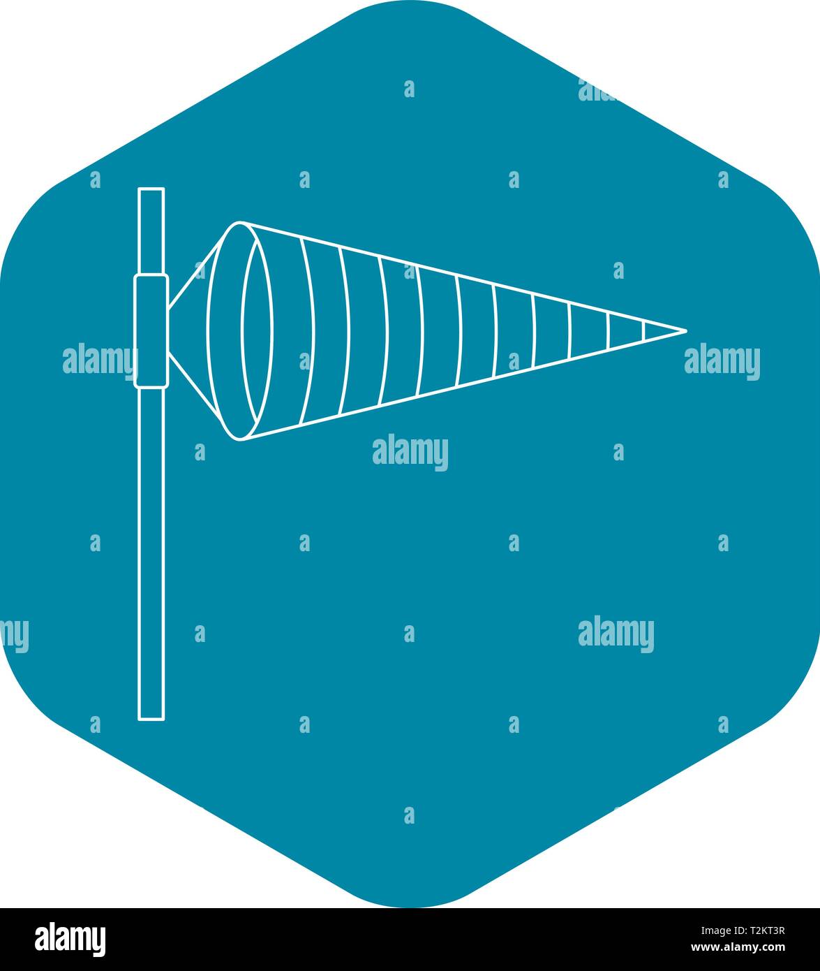 Windsock, icon. Outline illustration of windsock vector icon for web ...