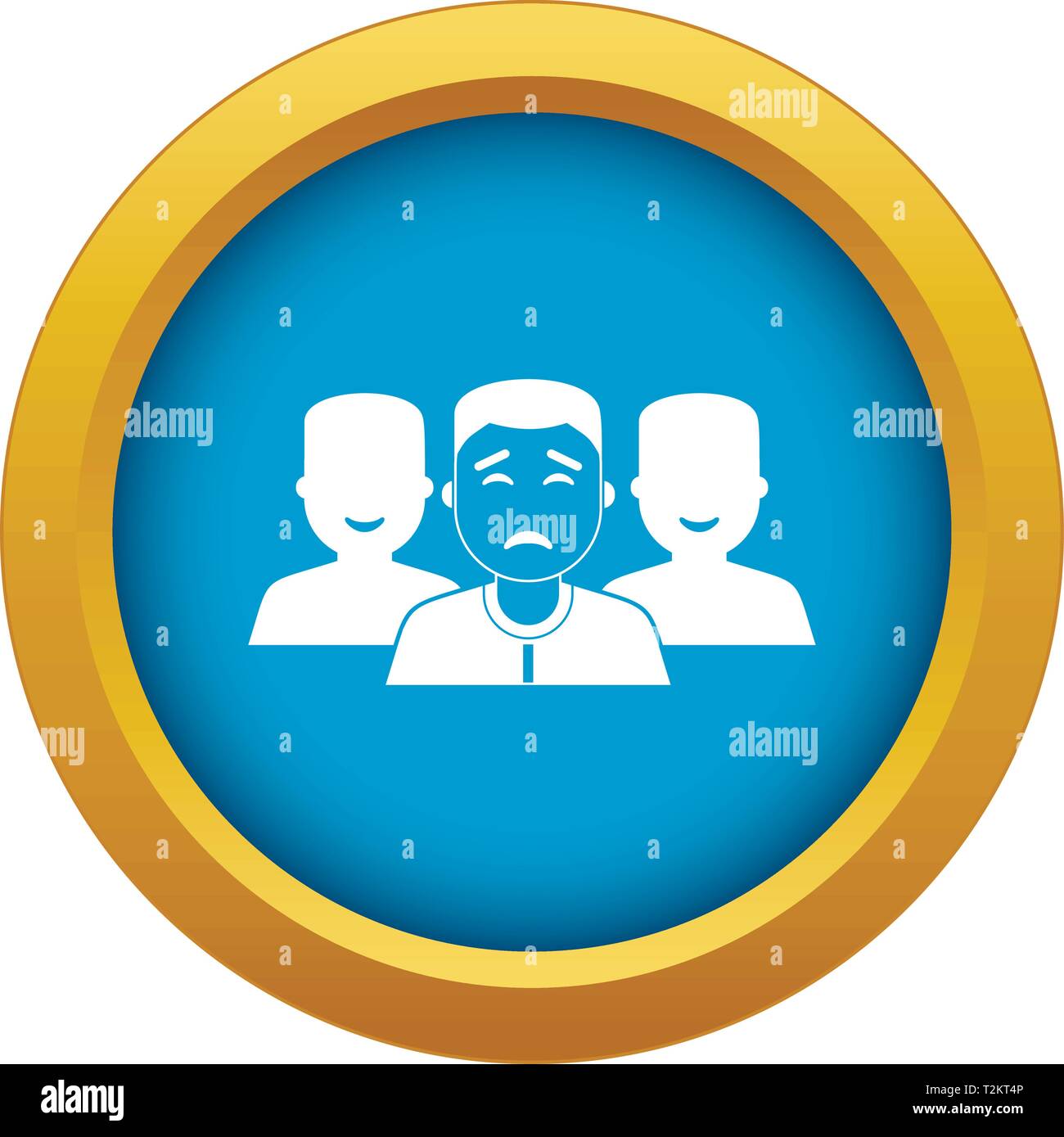 People group icon blue vector isolated on white background for any ...