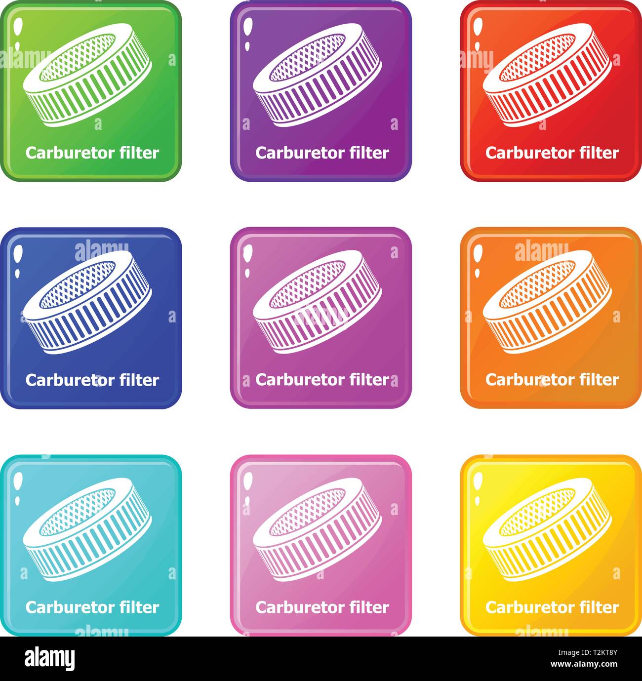 Car filters set motor filter Stock Vector Images - Alamy