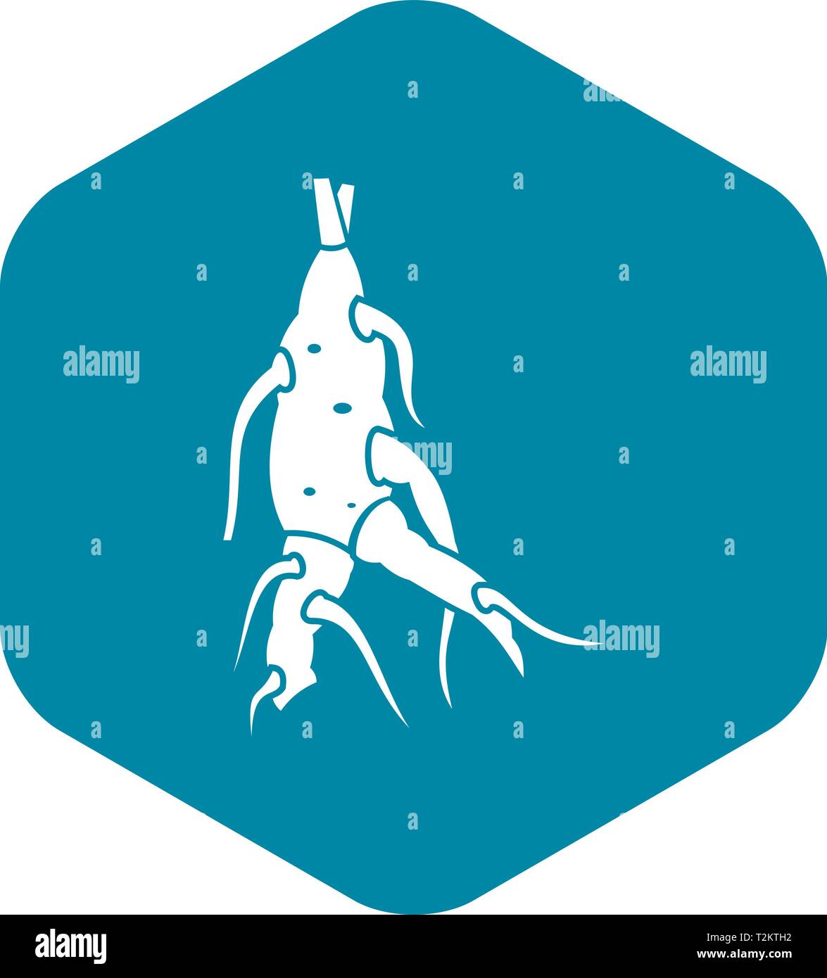 Ginseng panax root icon in simple style isolated on white background ...