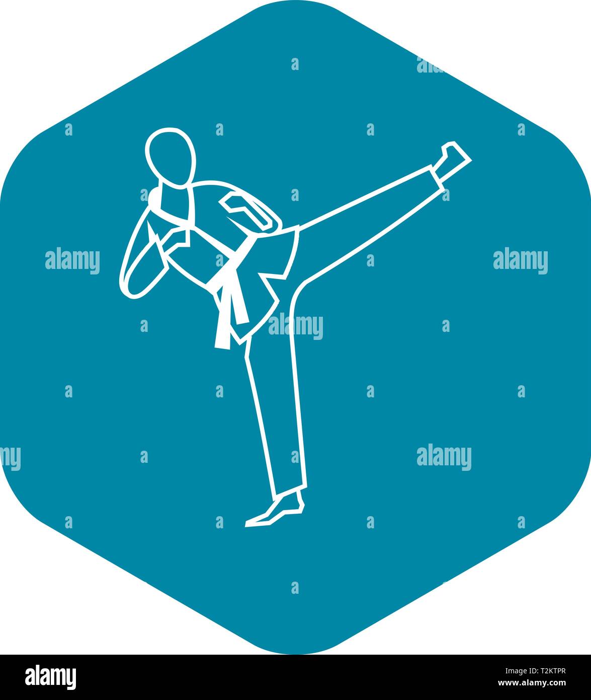 Wushu master icon in simple style isolated on white background Stock ...