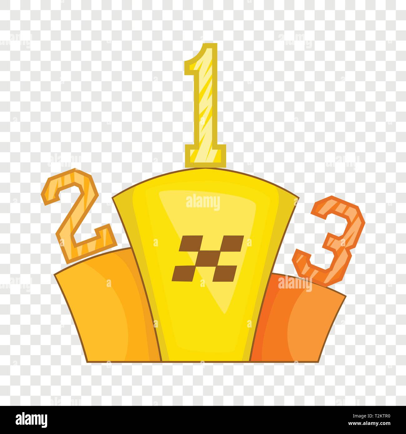 Prize pedestal icon in cartoon style isolated on background for any web ...