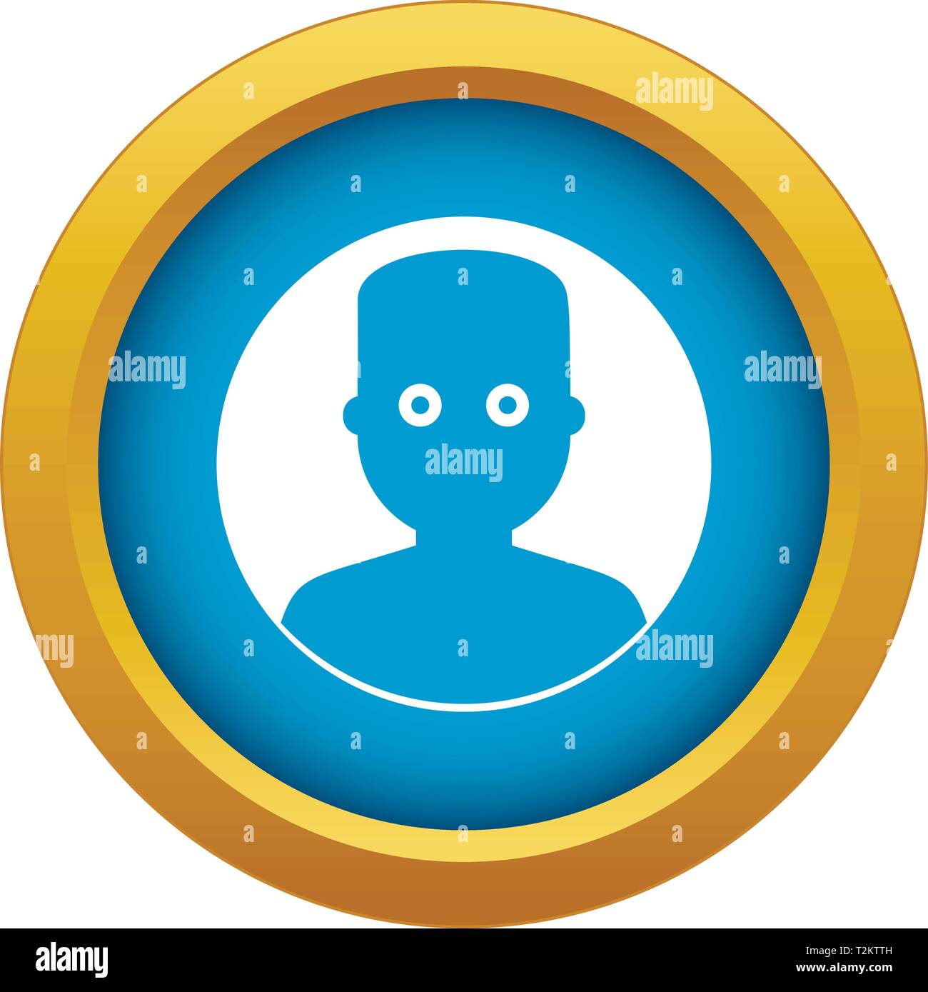 Man in the dark icon blue vector isolated on white background for any ...