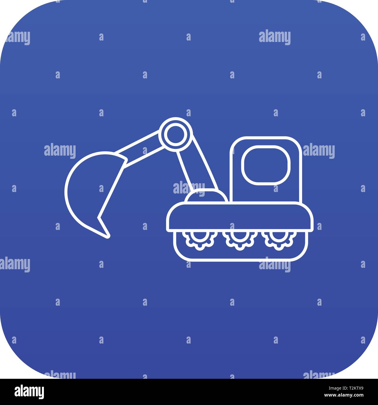Excavator icon blue vector isolated on white background Stock Vector ...