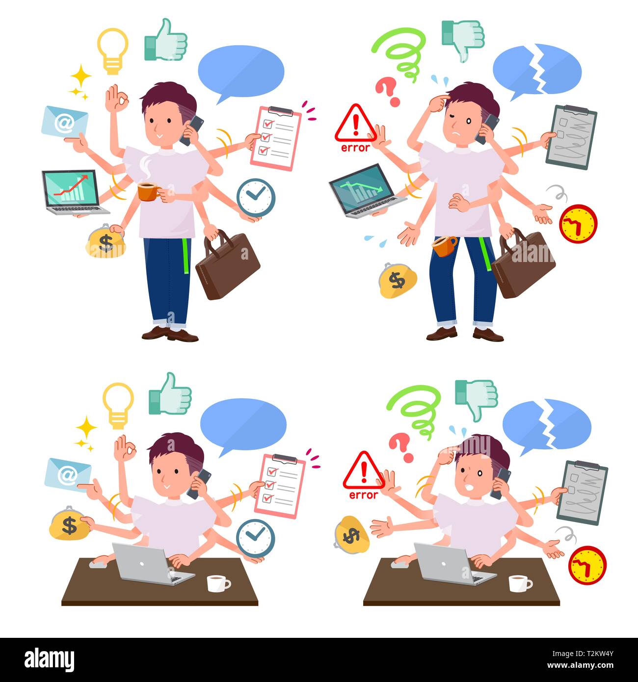 Panic People Silhouette Stock Photos & Panic People Silhouette Stock ...