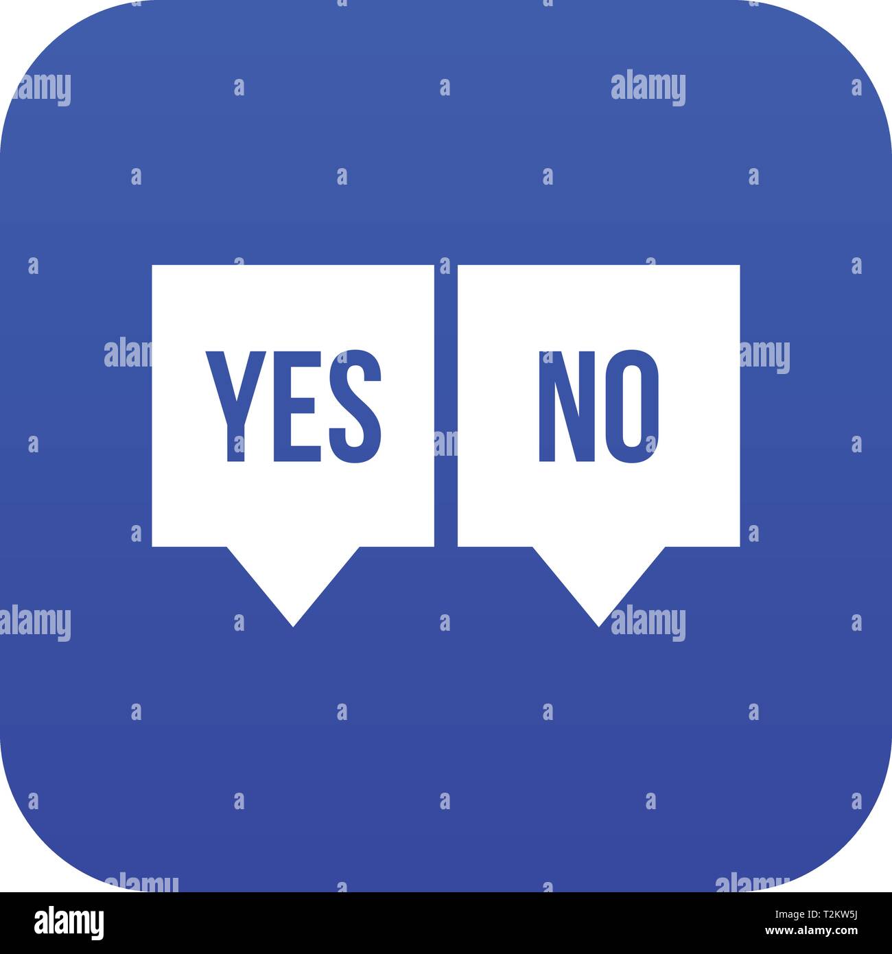 Signs of yes and no icon digital blue for any design isolated on white ...