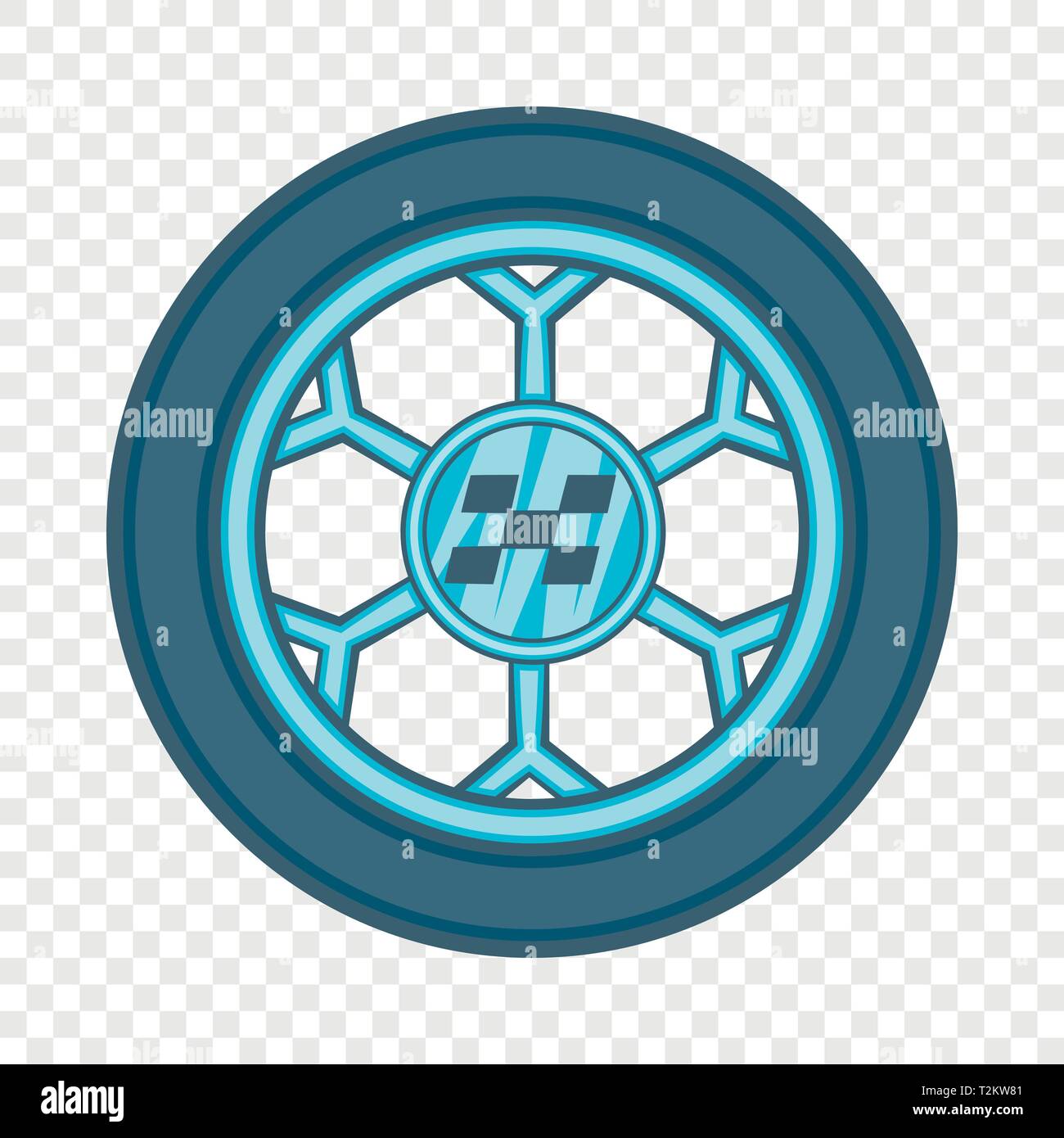 Wheel from racing car icon in cartoon style isolated on background for ...