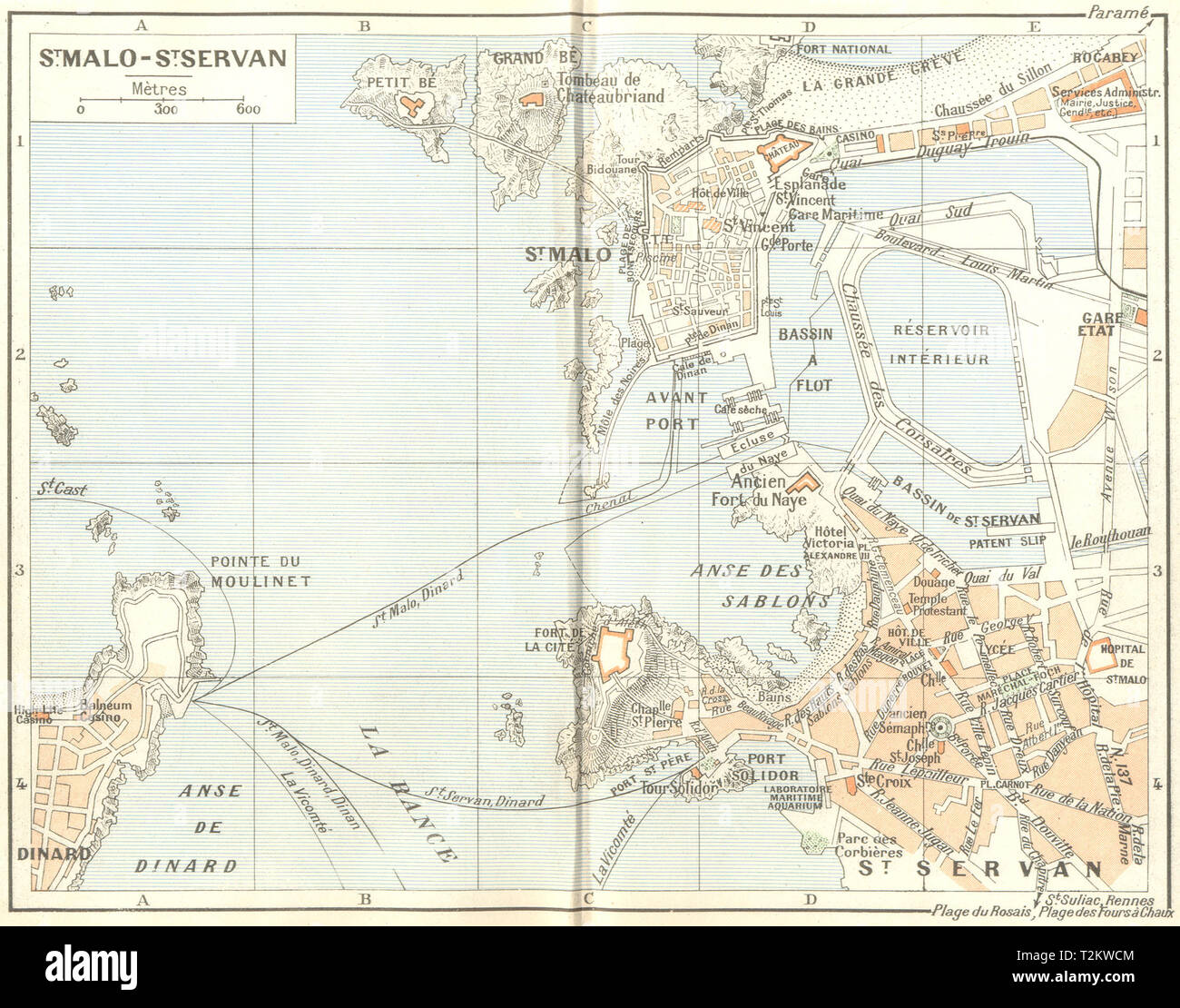 Saint malo map hi-res stock photography and images - Alamy