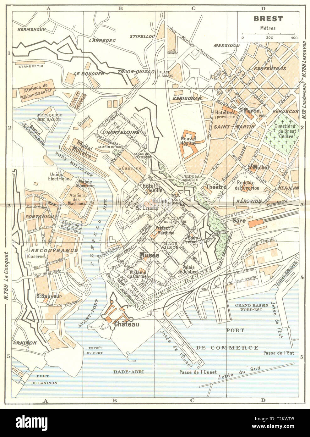 Map of brest hi-res stock photography and images - Alamy