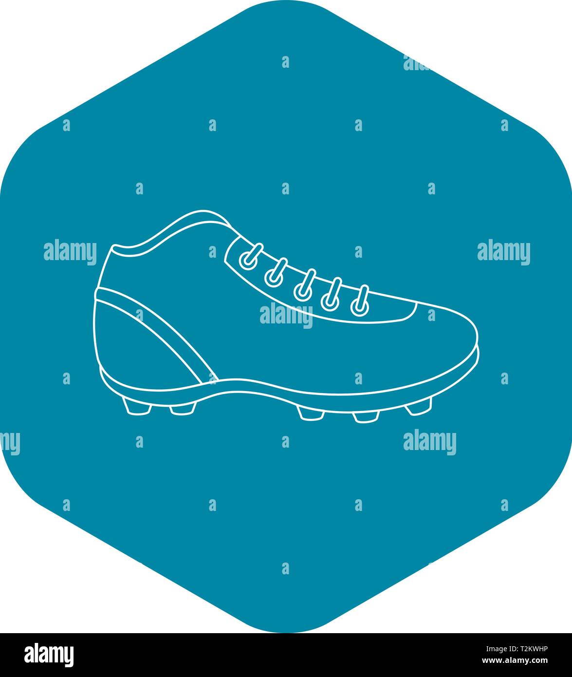 Soccer boot icon. Outline illustration of soccer boot vector icon for ...
