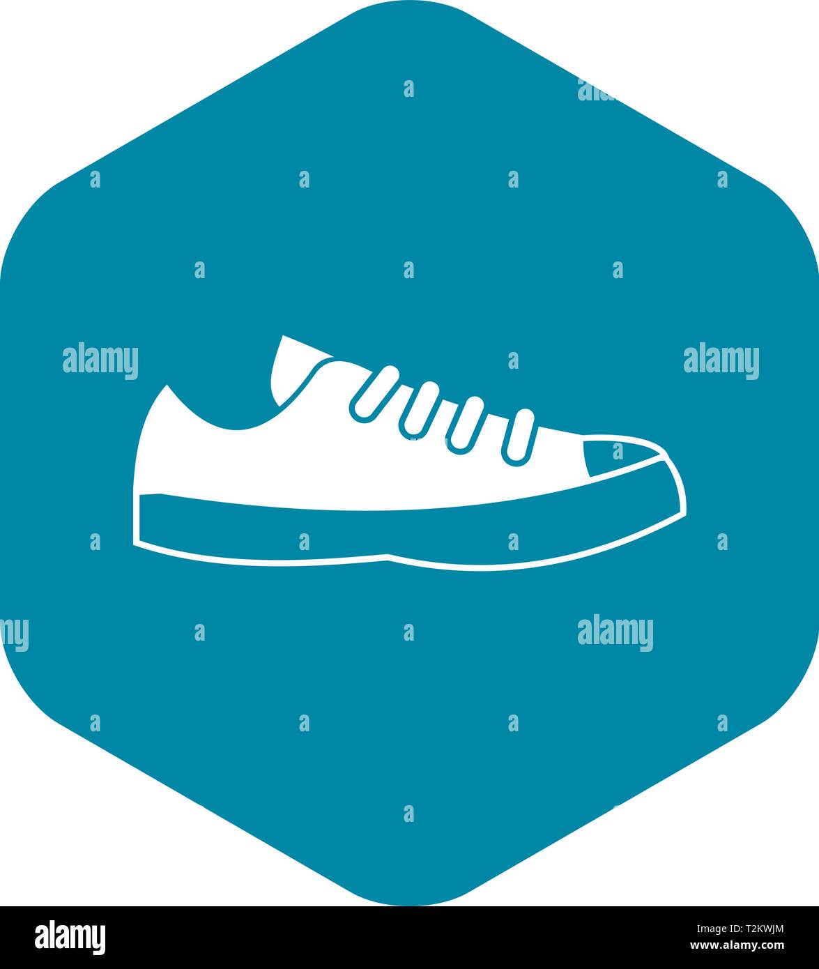 Sneakers icon in simple style isolated on white background. Wear symbol ...