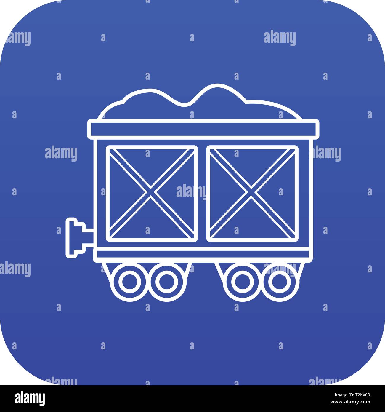 Railway wagon icon blue vector isolated on white background Stock ...