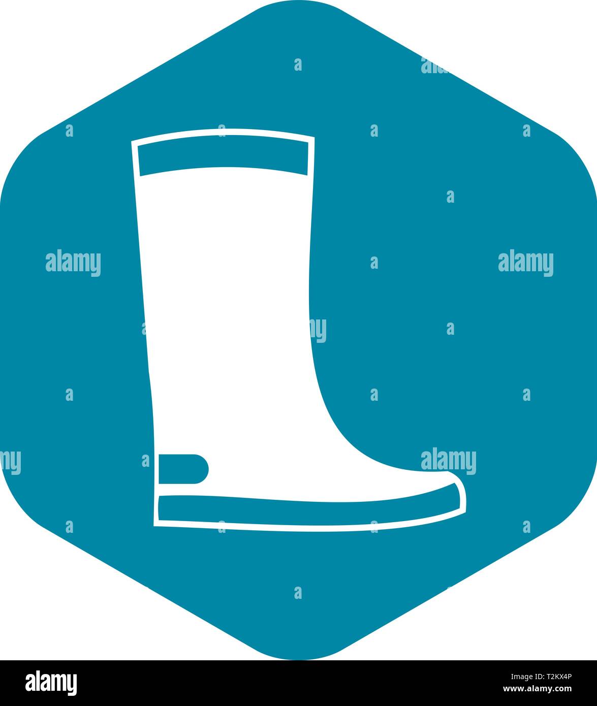 Rubber boots icon in simple style isolated on white background. Wear ...