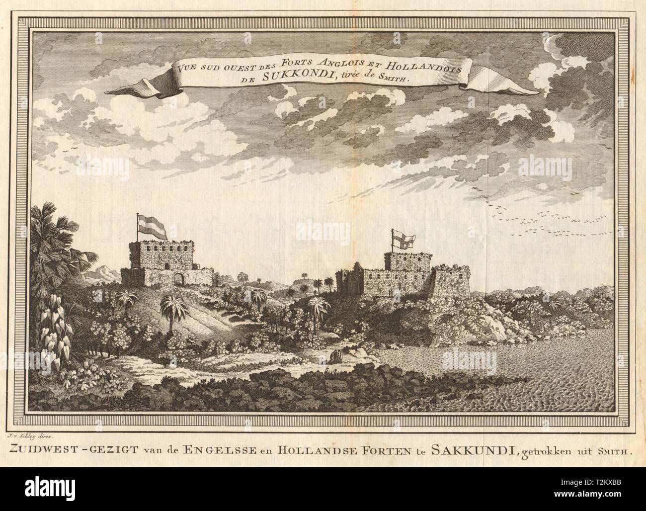 View of English Fort Sekondi & Dutch Fort Orange, Takoradi, Ghana ...