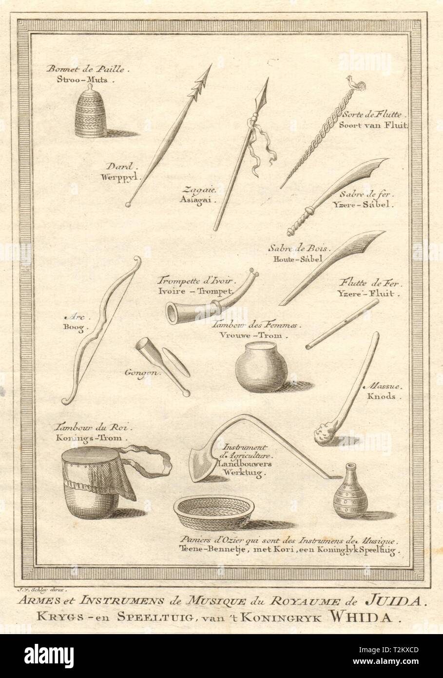 Benin. Weapons & musical instruments. Kingdom of Whydah Ouidah. SCHLEY ...