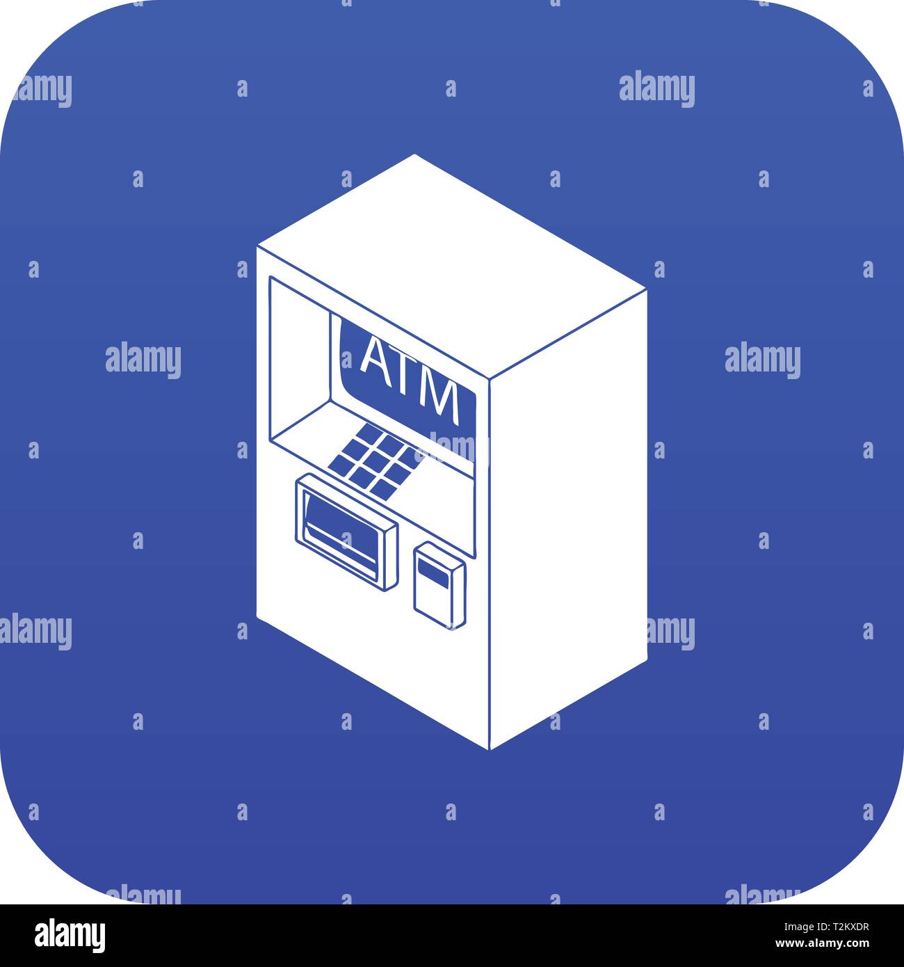 Atm icon blue vector isolated on white background Stock Vector Image ...