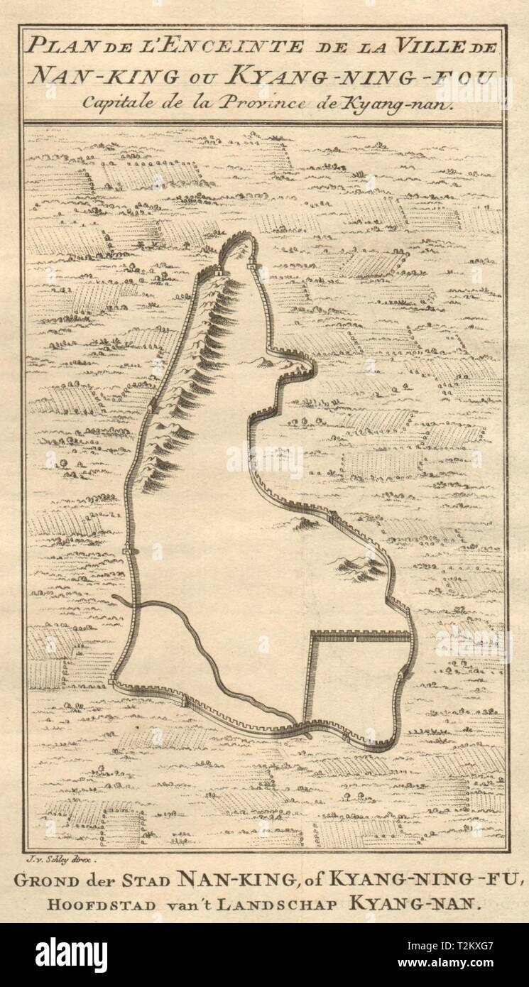 'L’Enceinte de la ville de Nanking…' Nanjing plan, China. BELLIN/SCHLEY ...