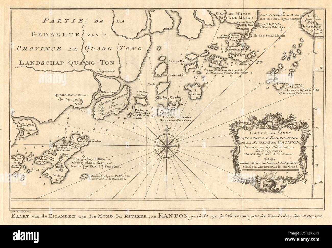 Guangdong Canton Pearl River. Macau Lantau Chuan/Wanshan. BELLIN/SCHLEY ...