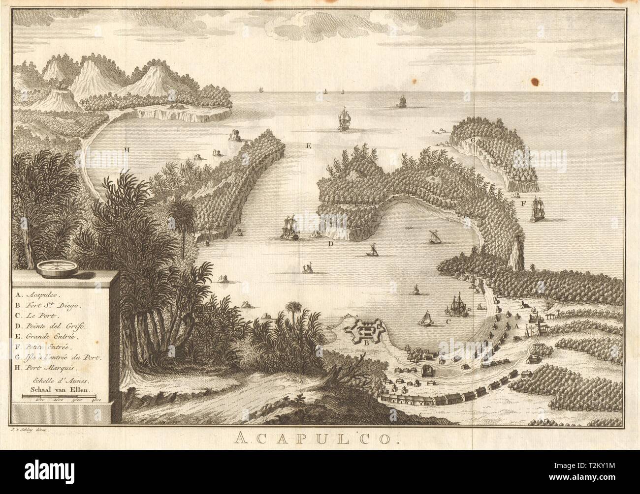 Acapulco map hi-res stock photography and images - Alamy