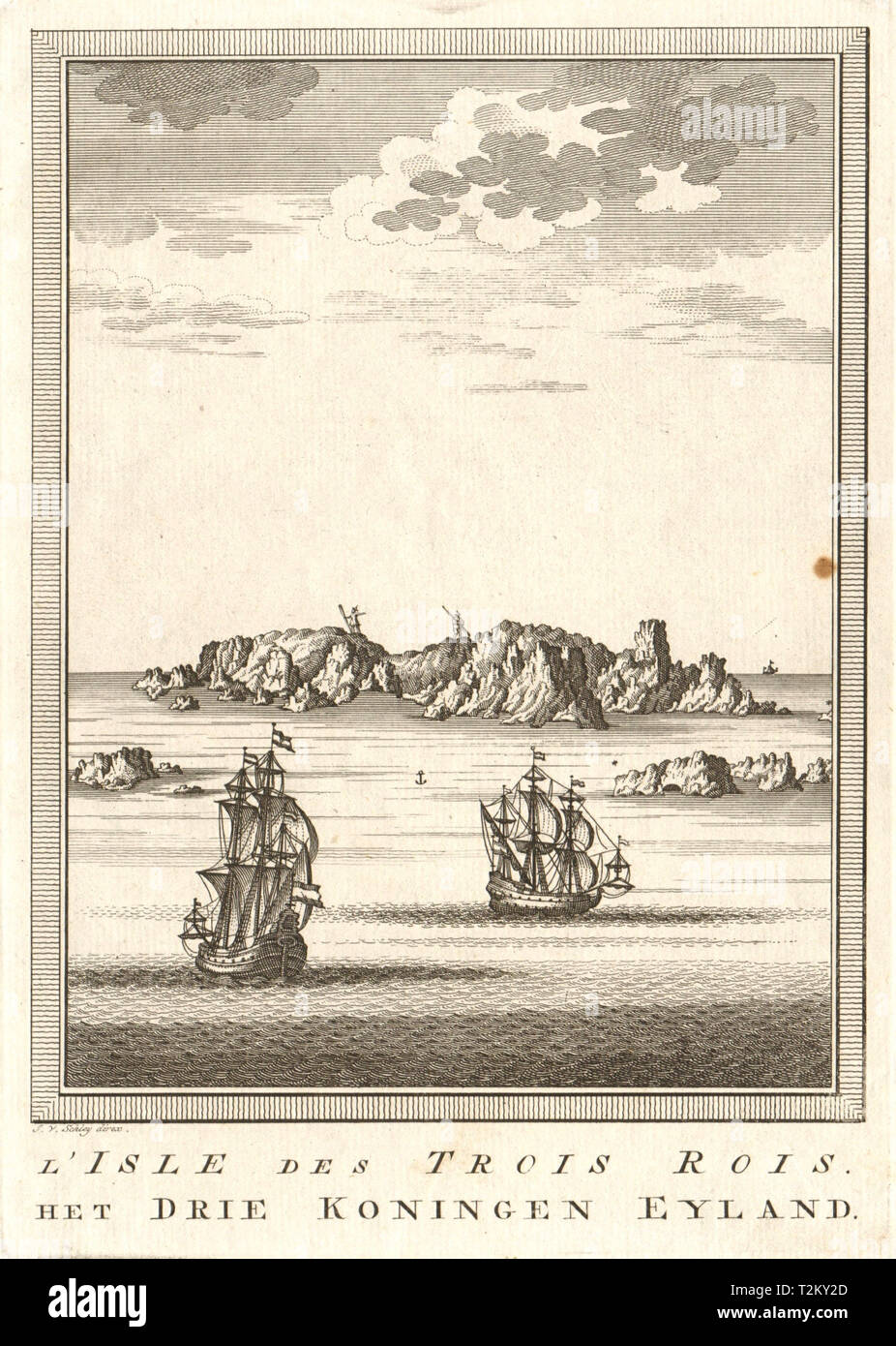 Three Kings Islands / Manawatawh, New Zealand. Abel Tasman 1643. SCHLEY ...