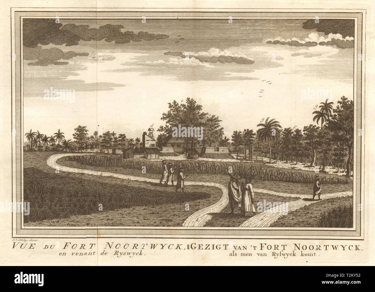 'Vue du Fort Noortwyck' #1. Pasar Baru, Batavia/Jakarta. Razed 1808 ...