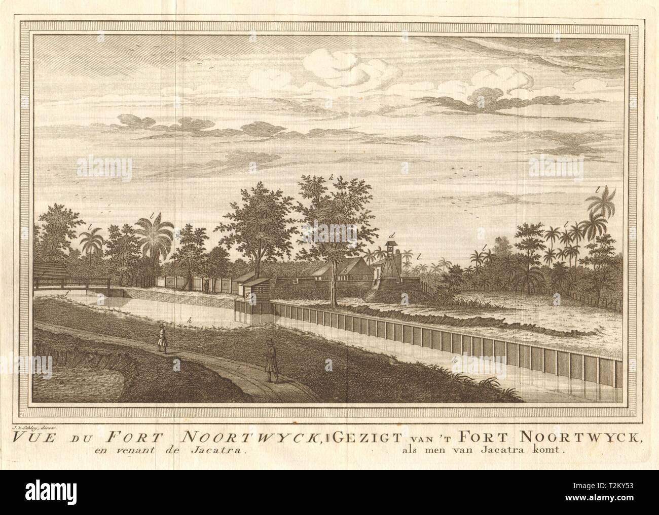 'Vue du Fort Noortwyck' #2. Pasar Baru, Batavia/Jakarta. Razed 1808 ...