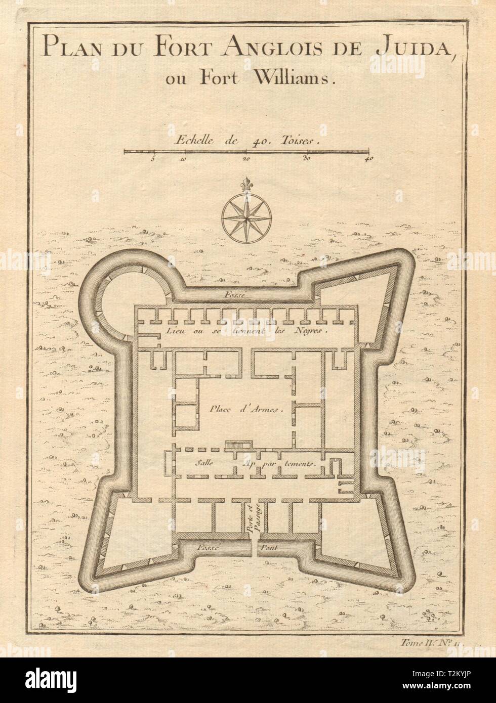 'Fort Anglois de Juida ou Fort Williams'. Ouidah, Benin. Whydah. BELLIN ...