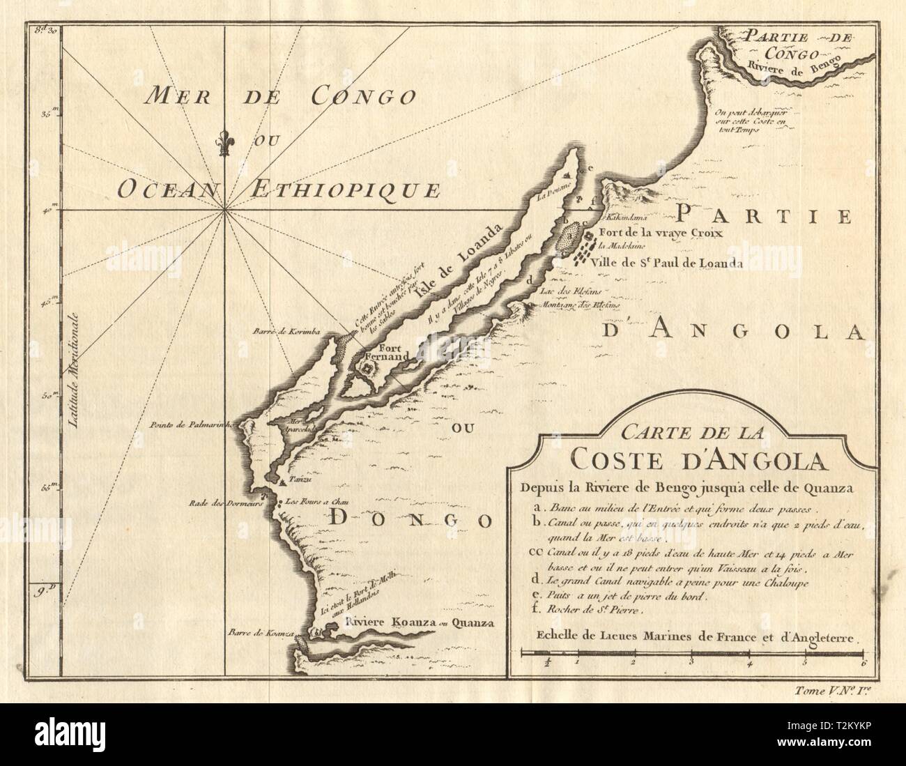 'Coste d'Angola…' between Bengo & Cuanza Rivers. Luanda environs BELLIN ...
