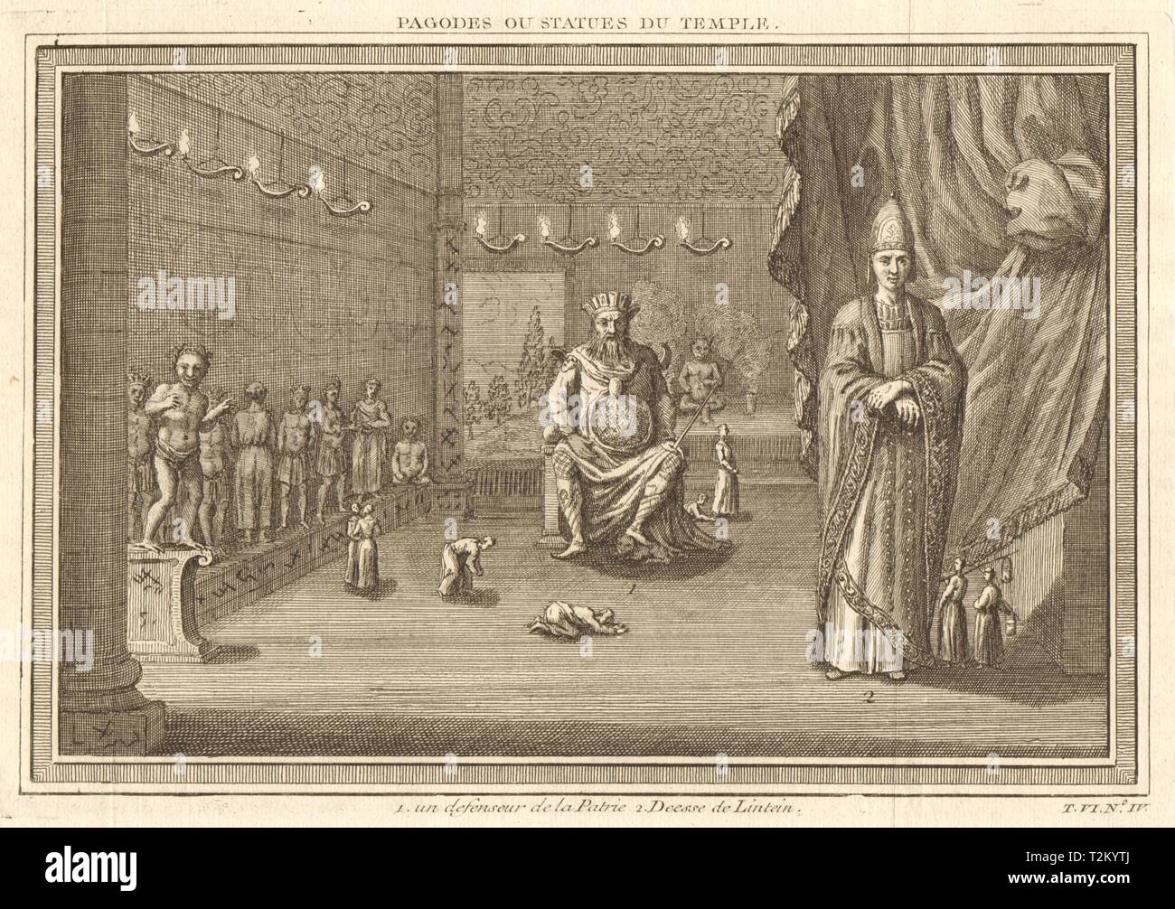 China temple idols. Defender of his country. Goddess Lin tsin (Qin ...