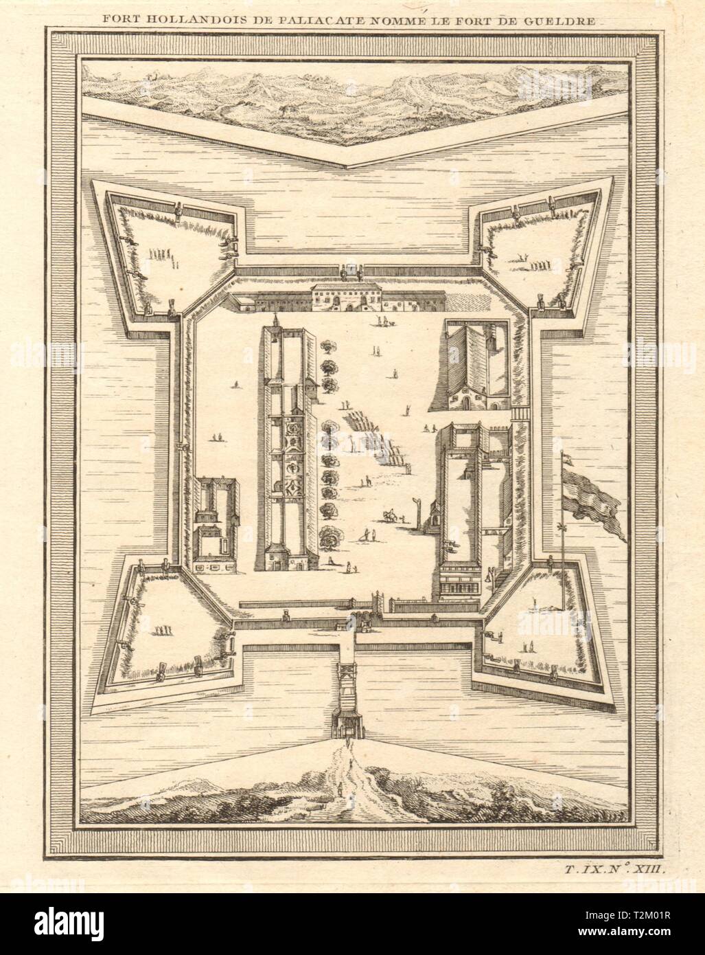 'Fort Hollandois de Paliacate… Gueldre'. Fort Geldria, Pulicat. BELLIN ...