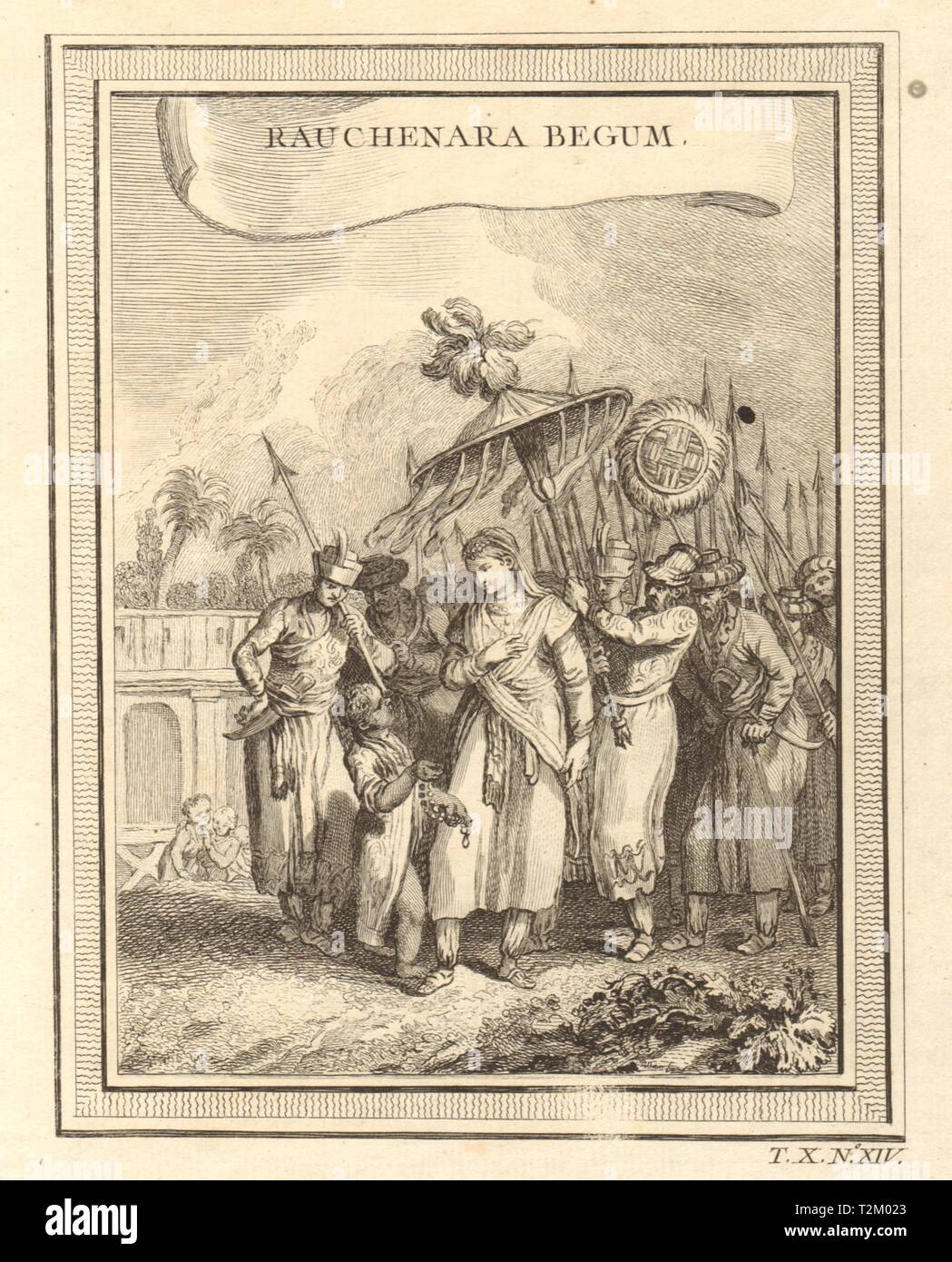 'Rauchenara Begum'. Roshanara Begum, Mughal Princess. India 1752 old ...