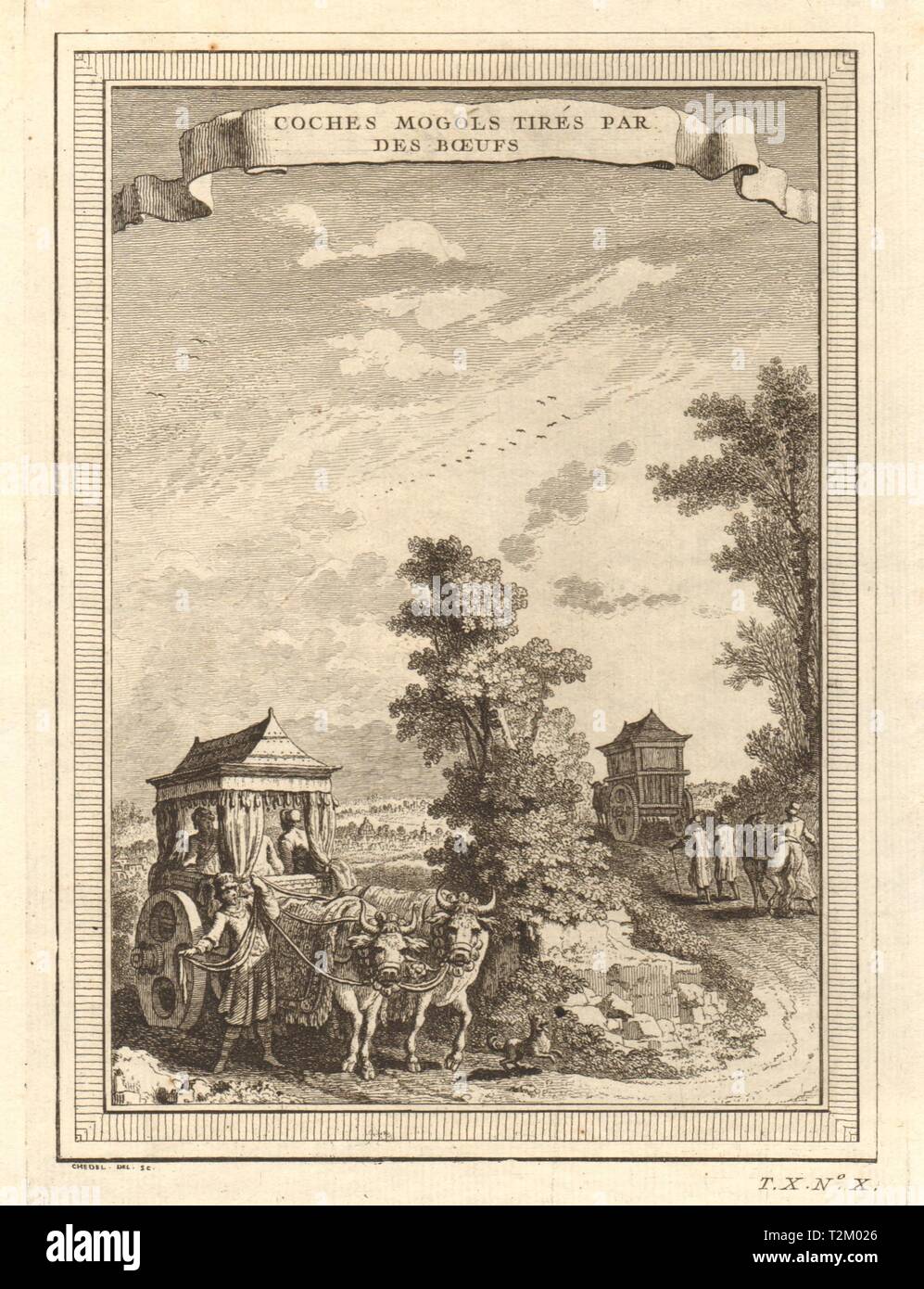 'Coches Mogols tirés par des boeufs'. Mughal coach pulled by cattle ...