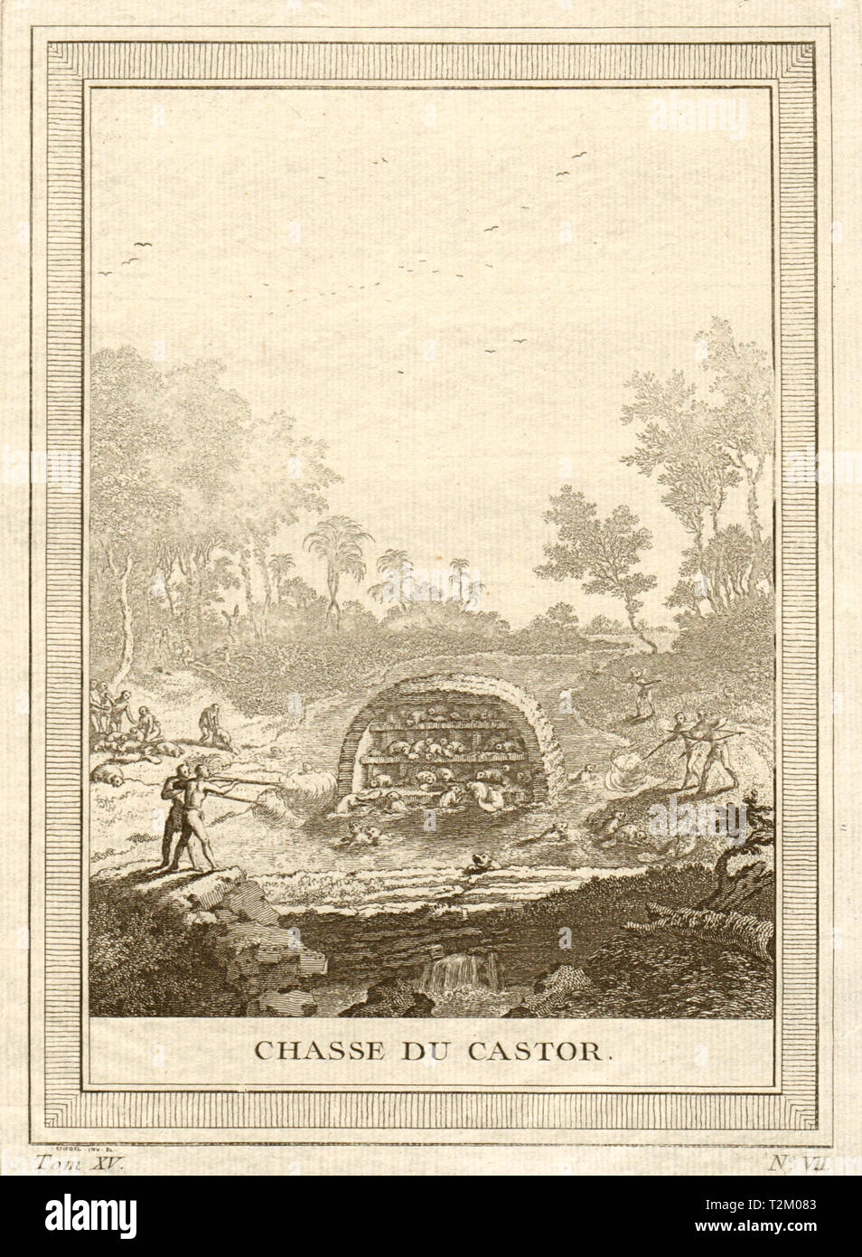 'Chasse du Castor'. Hunting beavers. Lodge. Bows & arrows. North ...
