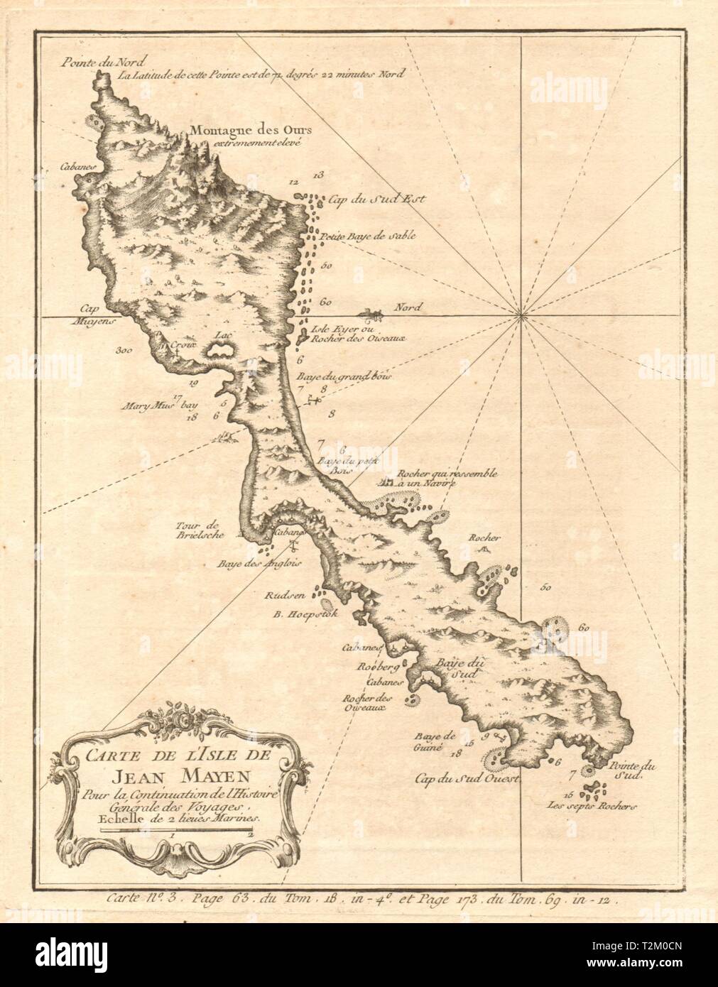 'Carte de l'Isle de Jean Mayen'. Jan Mayen island Norway Arctic. BELLIN ...